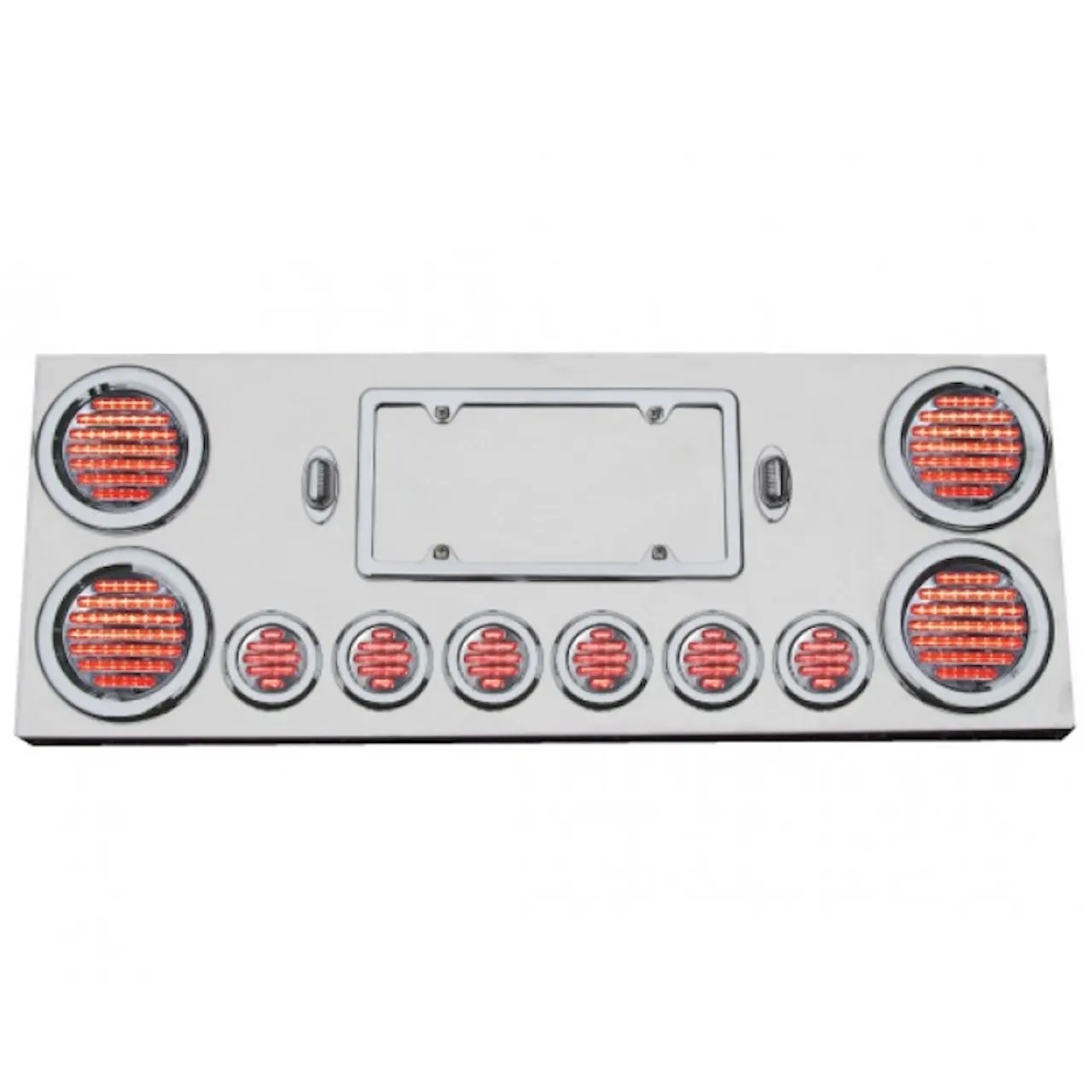 Rear Center Panel With Clear Red Flatline LED Lights - Raney's Truck Parts