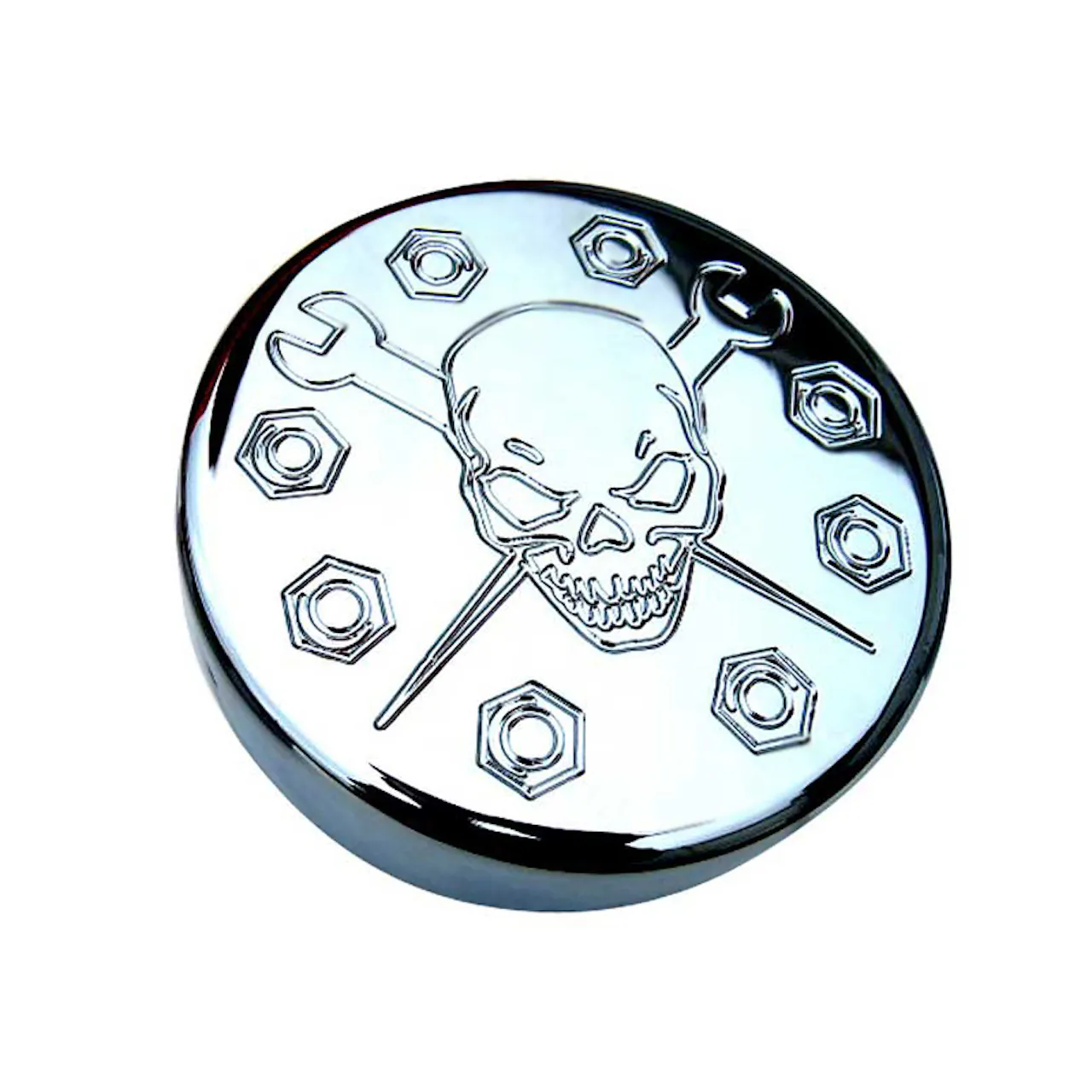 Lifetime Chrome Kenworth Skull Fuel Cap Cover - Raney's Truck Parts