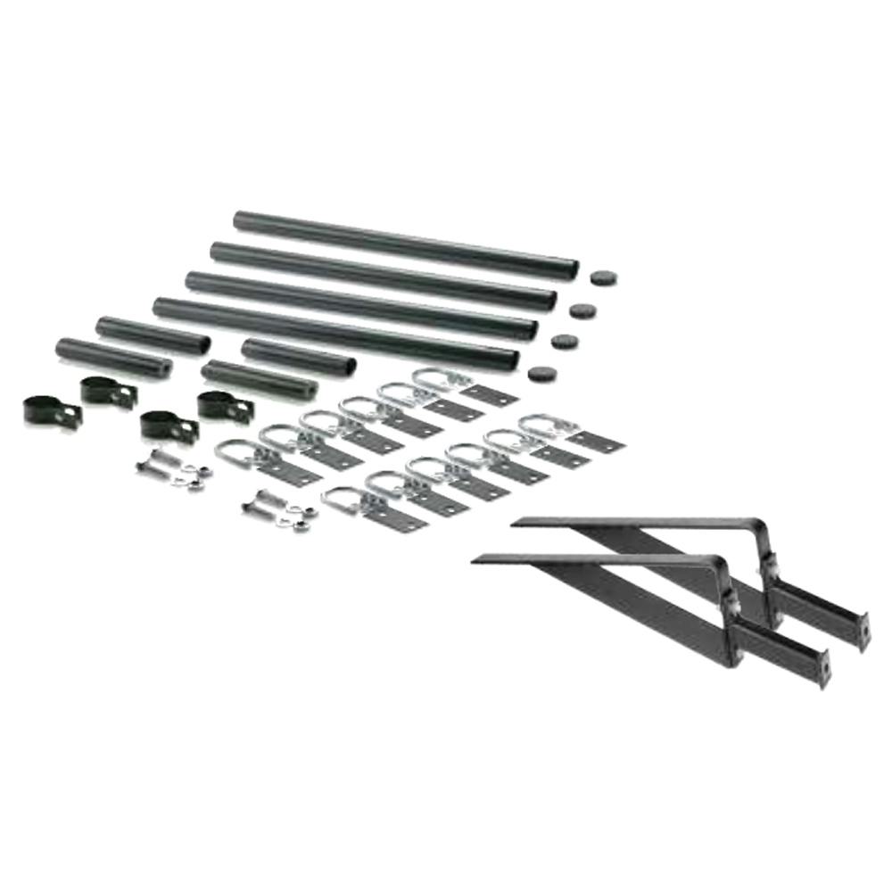 132" Black Poly Full Tandem Ribbed Fenders