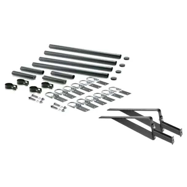 132" Black Poly Full Tandem Ribbed Fenders