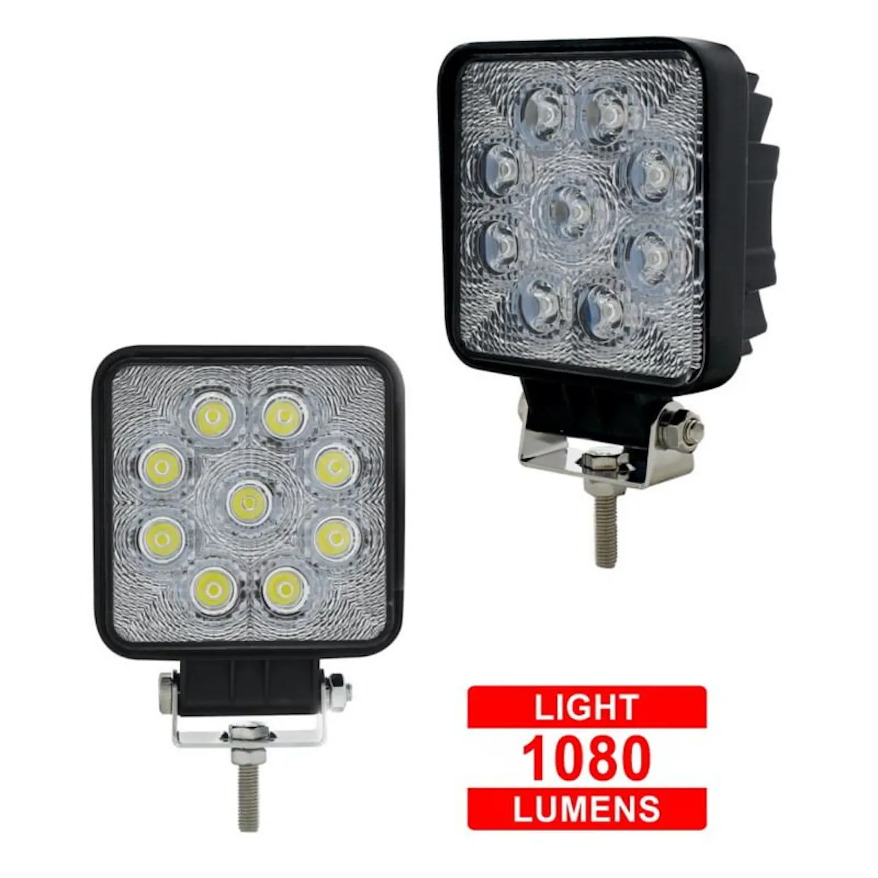 High Power 9 LED 25 Watt Square Work Light - Raney's Truck Parts