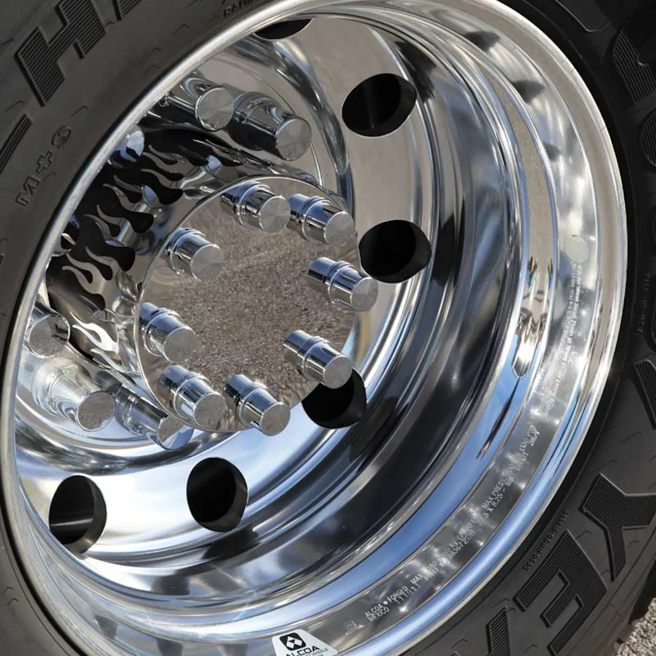 Flame Style Rear Drive Axle Cover Kit By RoadWorks - Raney's Truck Parts