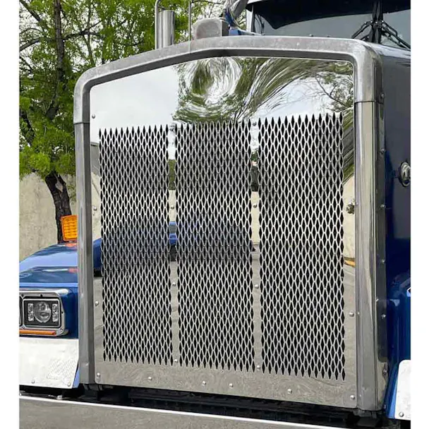 Kenworth W900L SS Grill With Small Diamond Cutouts - Raney's Truck Parts