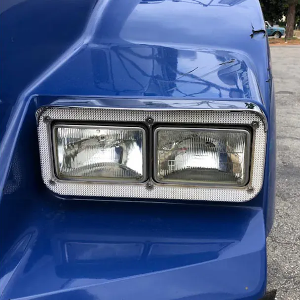 Rectangular Dual Headlight Sealed Transparent LED Bezel with Visor ...