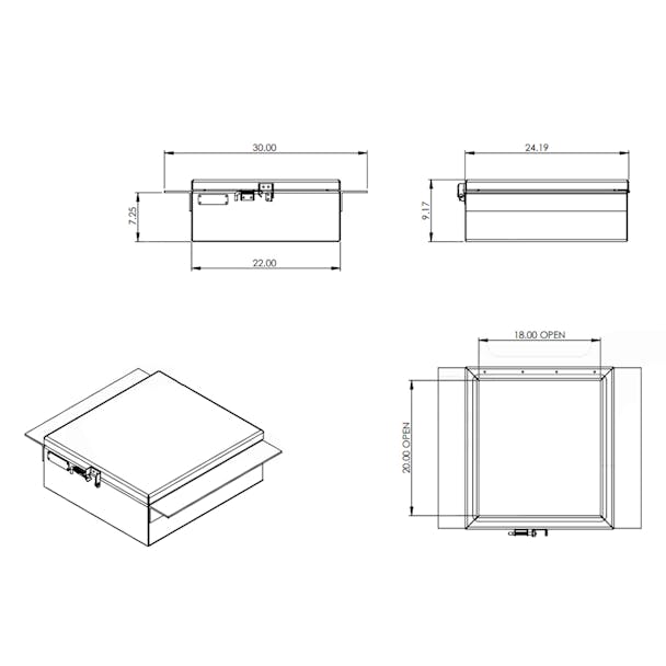 Heavy Duty Aluminum Inframe Tool Box - Raney's Truck Parts