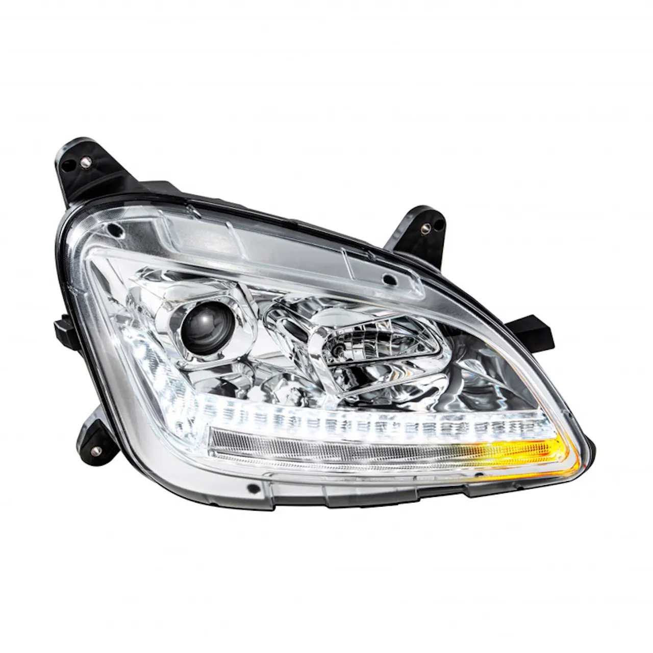 Peterbilt 579 587 Chrome Projector Headlight With DRL And Sequential ...