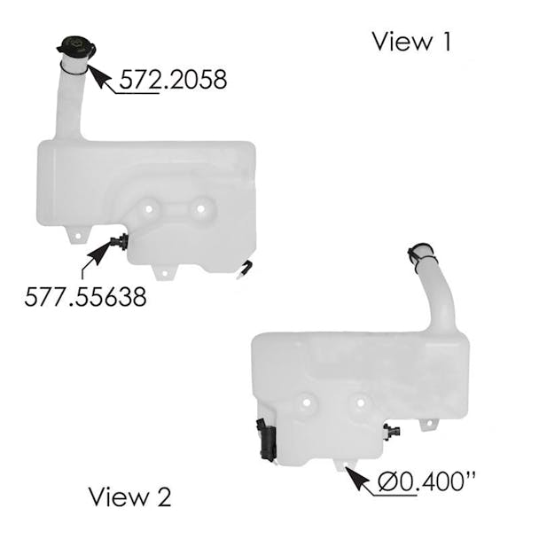 International Washer Fluid Reservoir 3979542C93 - Raney's Truck Parts