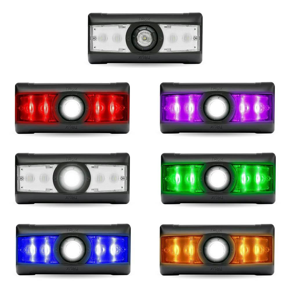 Peterbilt 7" Rectangular Multicolor LED Interior Cab Map & Dome Light ...