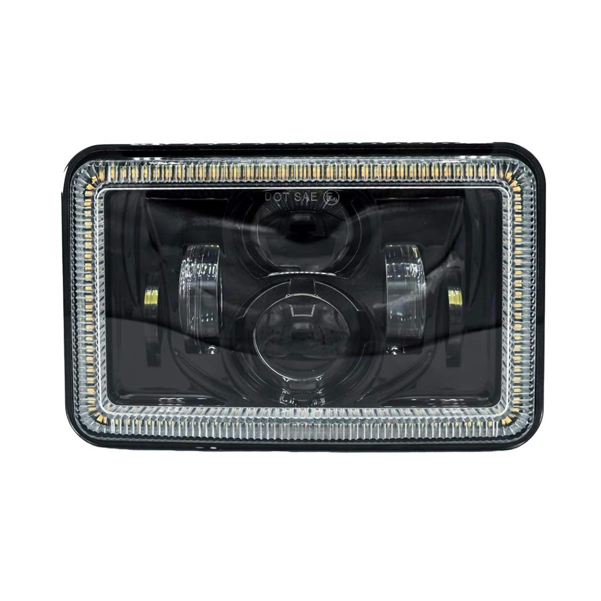 4" x 6" Full LED High & Low Beam Rectangular Headlight With Dual ...