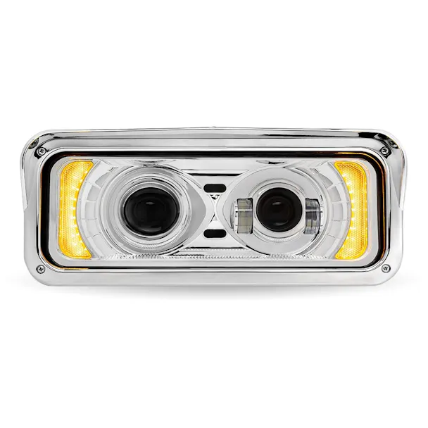 Peterbilt 379 378 365 357 Chrome Projector Headlight Assembly With ...