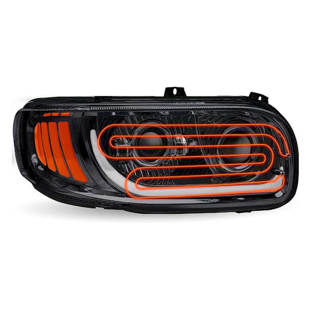 Peterbilt 367/388/389/567/589 Blackout LED Projector Headlights P54 ...