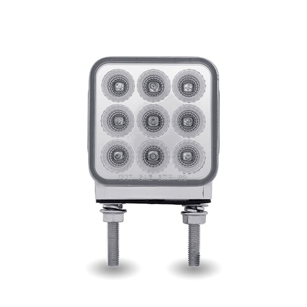 3" Square Double Post Dual-Revolution LED Reflector Marker/Turn Signal ...