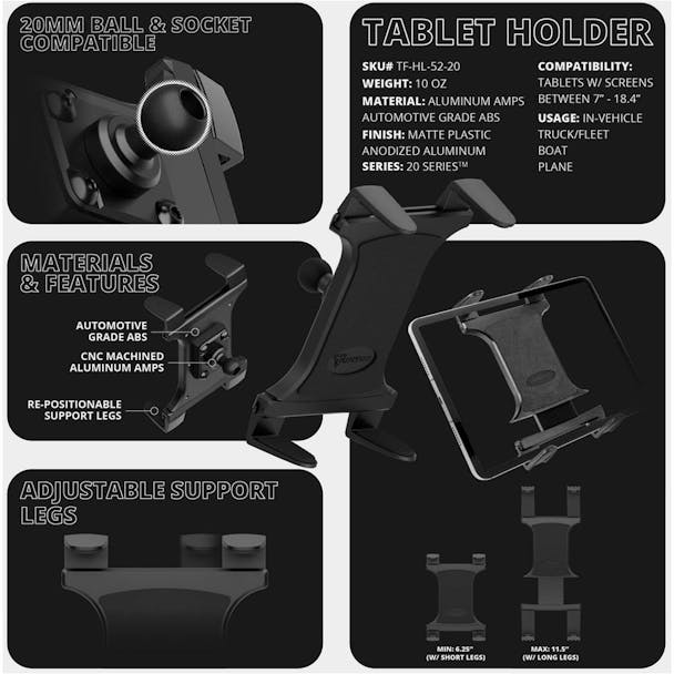 Grab Handle Bar Tablet Mount