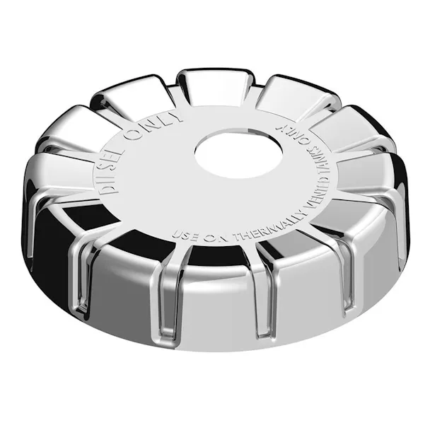 Kenworth Chrome Plastic Locking Fuel Cap Cover - Raney's Truck Parts