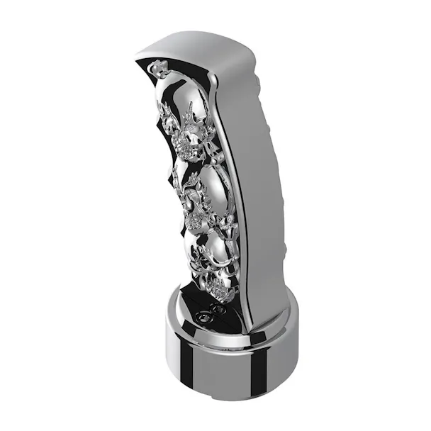 Chrome Skull Pistol Grip Shift Knob With 9/10 Speed Adapter - Raney's ...
