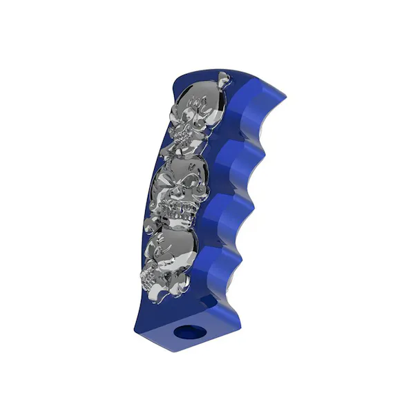 Chrome Skull Pistol Grip Thread On Shift Knob - Raney's Truck Parts