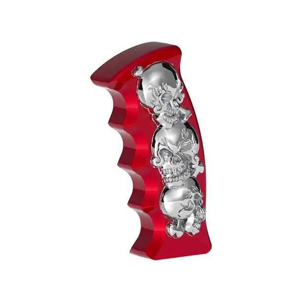Chrome Skull Pistol Grip Thread On Shift Knob - Raney's Truck Parts