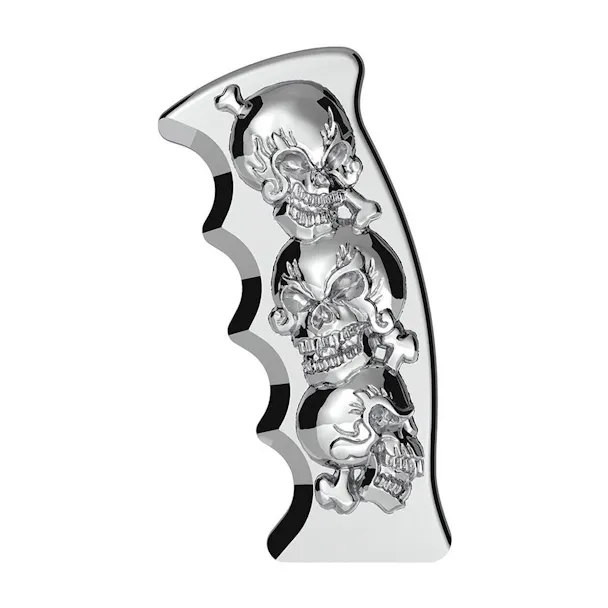 Chrome Skull Pistol Grip Thread On Shift Knob - Raney's Truck Parts