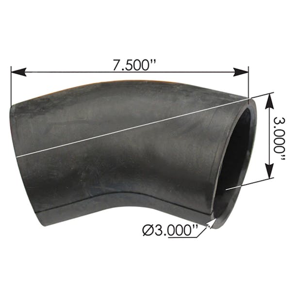 International Air Intake Elbow 45HL3 1659729C1 - Raney's Truck Parts