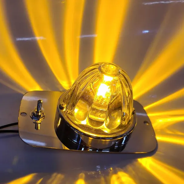 Peterbilt Stainless Steel Single Small Bunk Map Light With 1 Watermelon ...