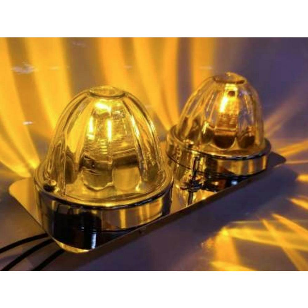 Peterbilt 379 Stainless Steel Cab Light Bracket With 2 Watermelon Light ...