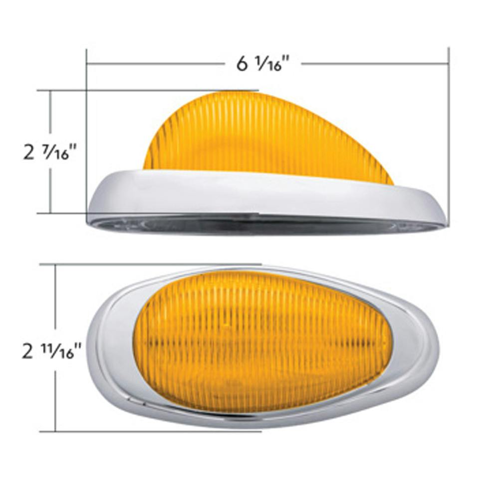 Freightliner 15 LED Sleeper Clearance Marker Light with Chrome Bezel ...