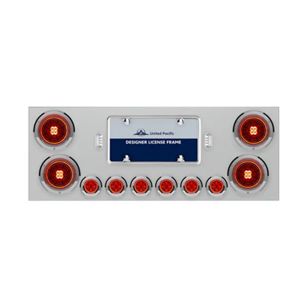 Stainless Steel Rear Center Panel With 4" & 2" Abyss LED Lights - Raney ...