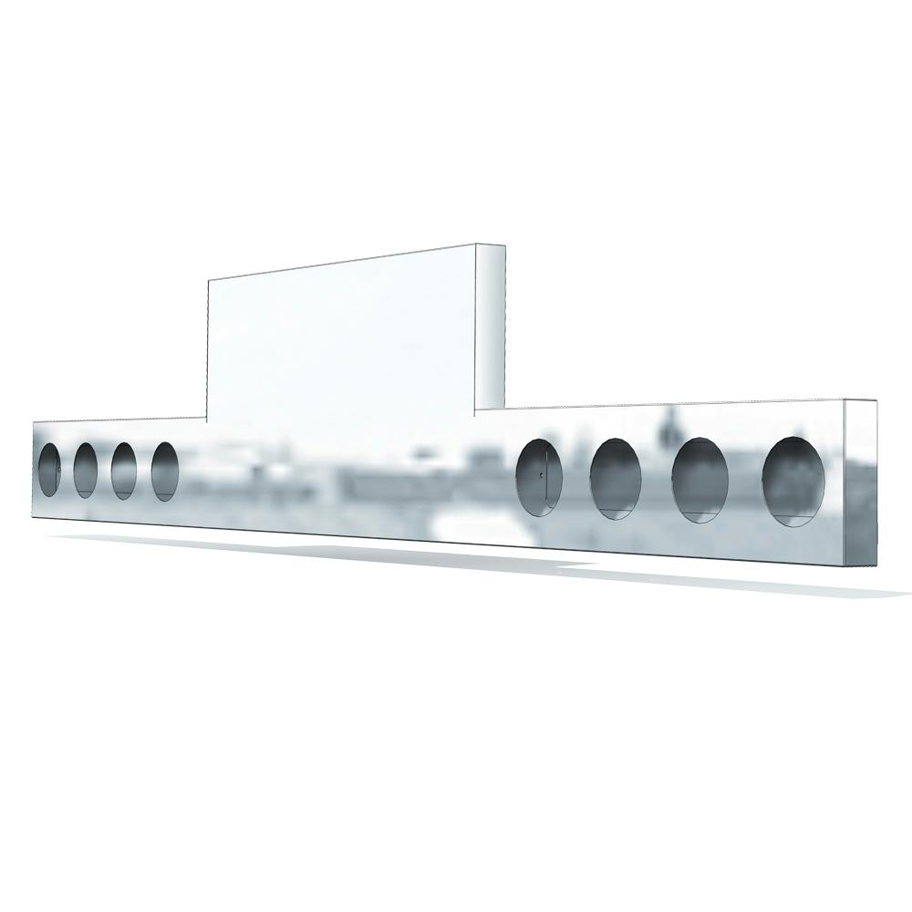 Universal Reverse T-Bar With (8) 4" Round Light Cutouts - Raney's Truck ...