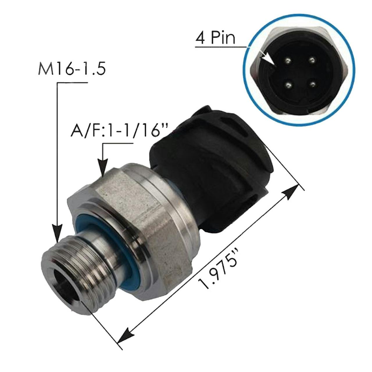 Kenworth Peterbilt EBP Exhaust Back Pressure Sensor 2041680 2127358 ...