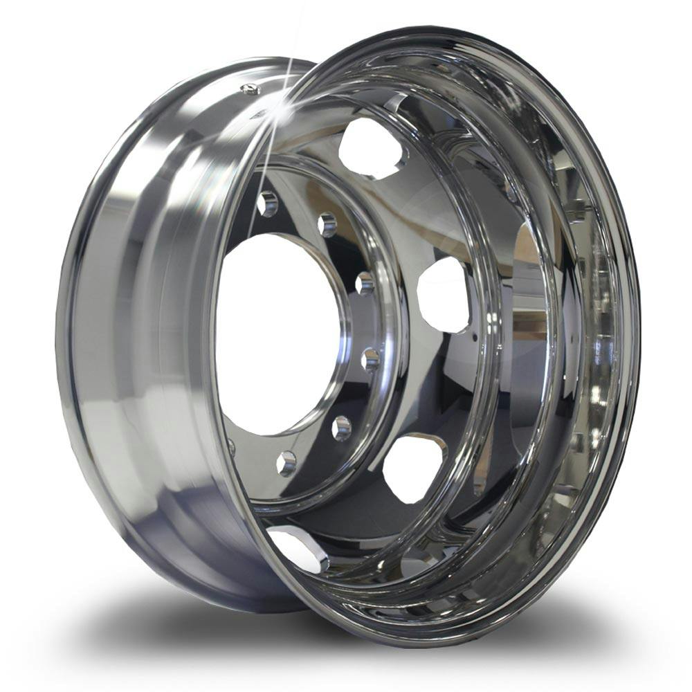 22.5" Kenworth Style Polished Wheel Hub Piloted With 7 Hand Holes ...