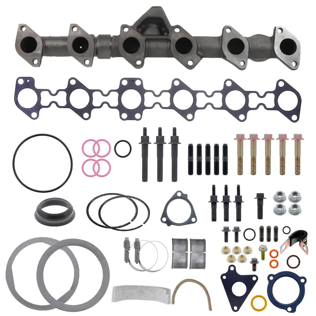 International DT446E DT570 Exhaust Manifold Kit 7092501C95 7092501 ...