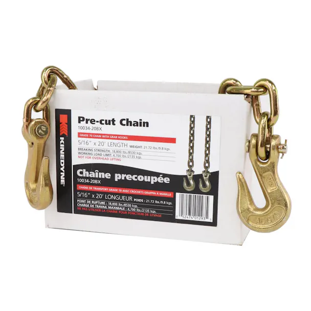 5/16" x 20' Grade 70 Hook Chain Assembly - Raney's Truck Parts