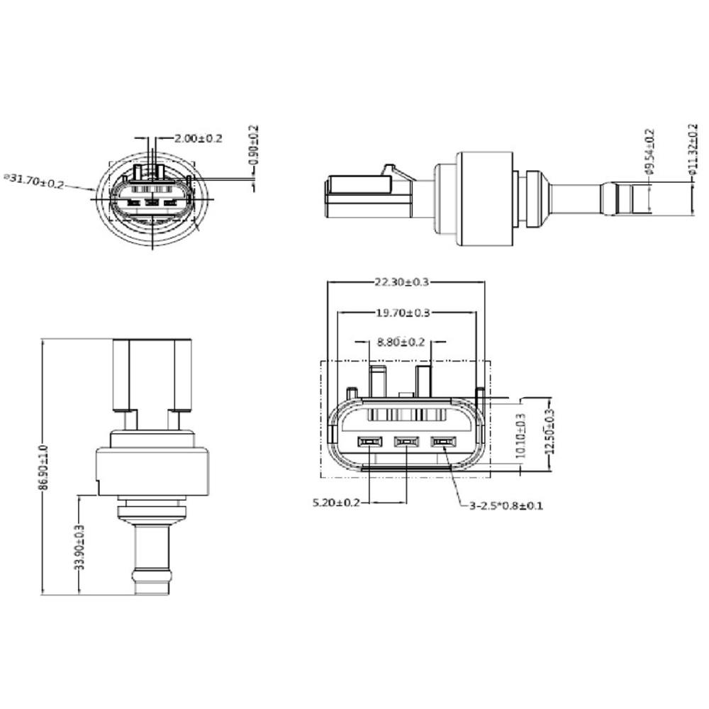 Freightliner Detroit Diesel Pressure Sensor DPF 4721531028 A4721531028 ...