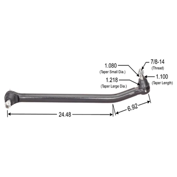 Kenworth Peterbilt Drag Link L24VU8422A11 L-24-VU-8422-A-11 - Raney's ...