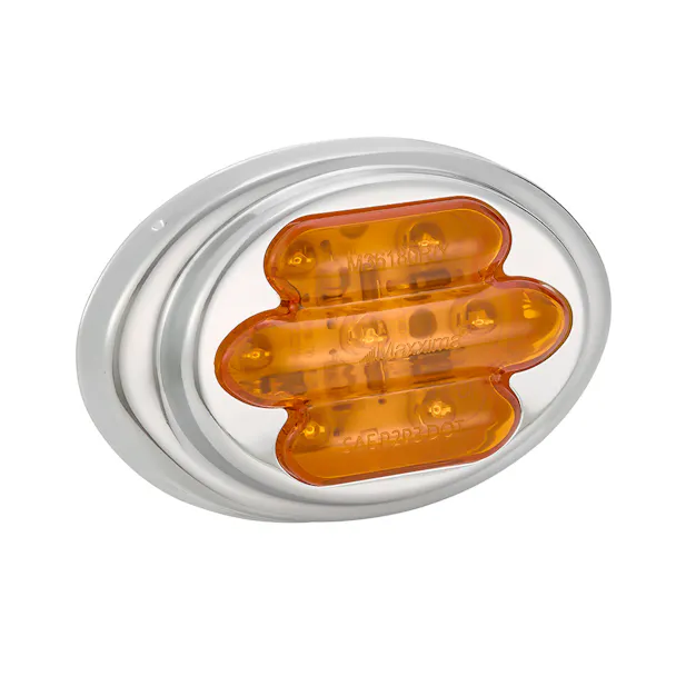 7 LED Mini Chrome Oval Clearance Marker LED Light By Maxxima - Raney's ...