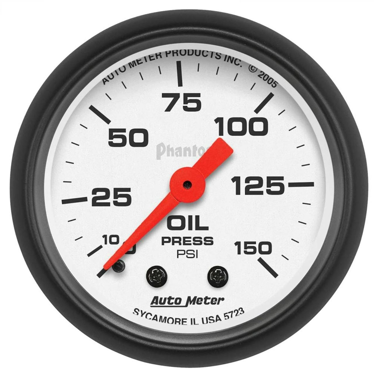 AutoMeter Mechanical 2 1/16" 150 PSI Oil Pressure Gauge Phantom Series ...