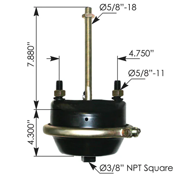 Service Air Chamber Type 24 SC24L 1427001 - Raney's Truck Parts