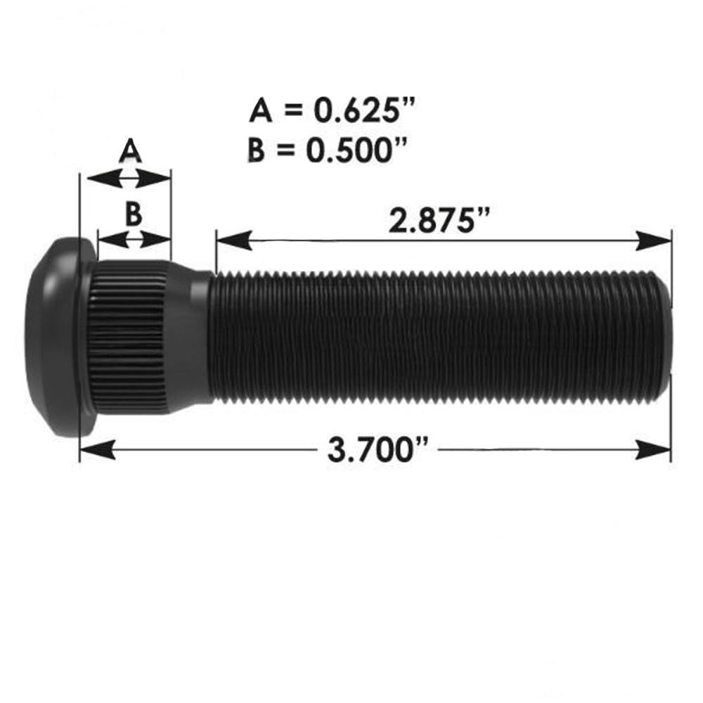 3.7" Wheel Stud E8988 W1246 1655823C2 R008988 - Raney's Truck Parts