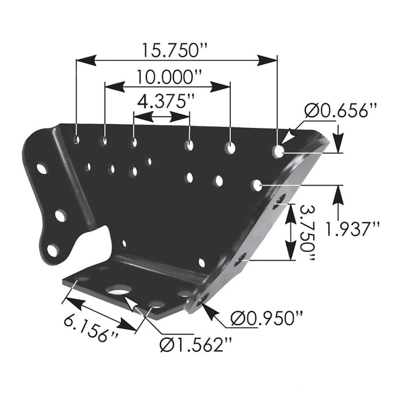 Hendrickson HMX Series Frame Bracket 64636001 - Raney's Truck Parts