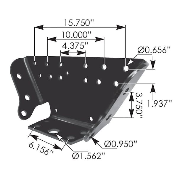 Hendrickson HMX Series Frame Bracket 64636001 - Raney's Truck Parts