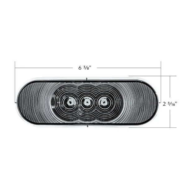 6 LED 6" Oval Back-Up Light Clear Lens - Raney's Truck Parts