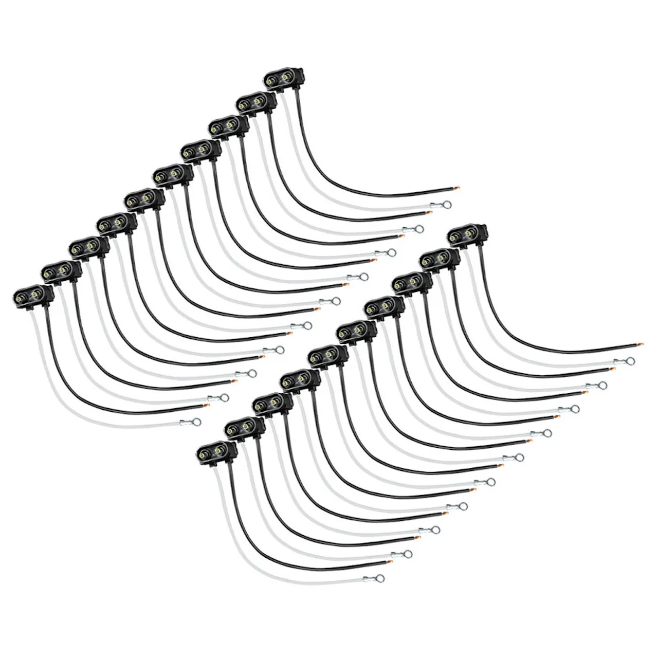 2 Prong Clear Marker Light Plug 20 Pack - Raney's Truck Parts