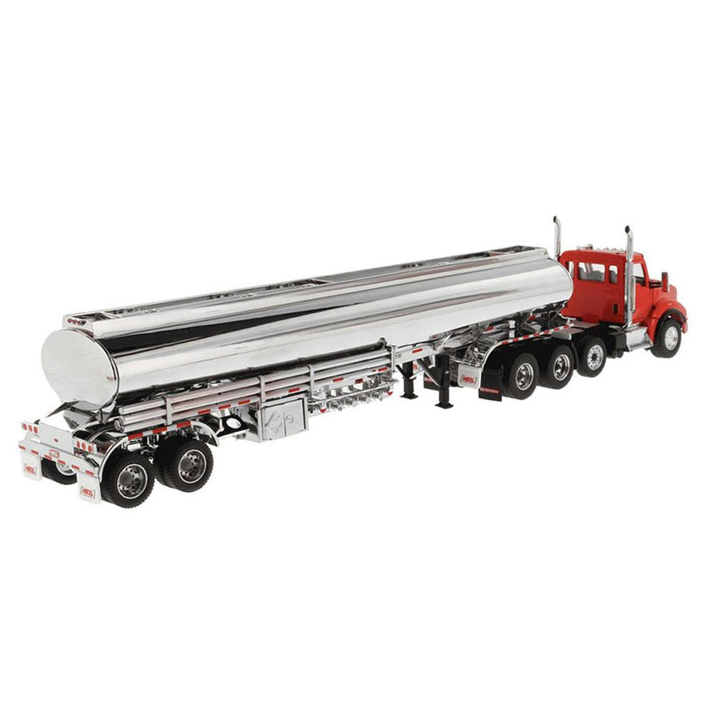 Kenworth T880S Red Day Cab Pusher Axle And Heil Petroleum Chrome Tanker ...