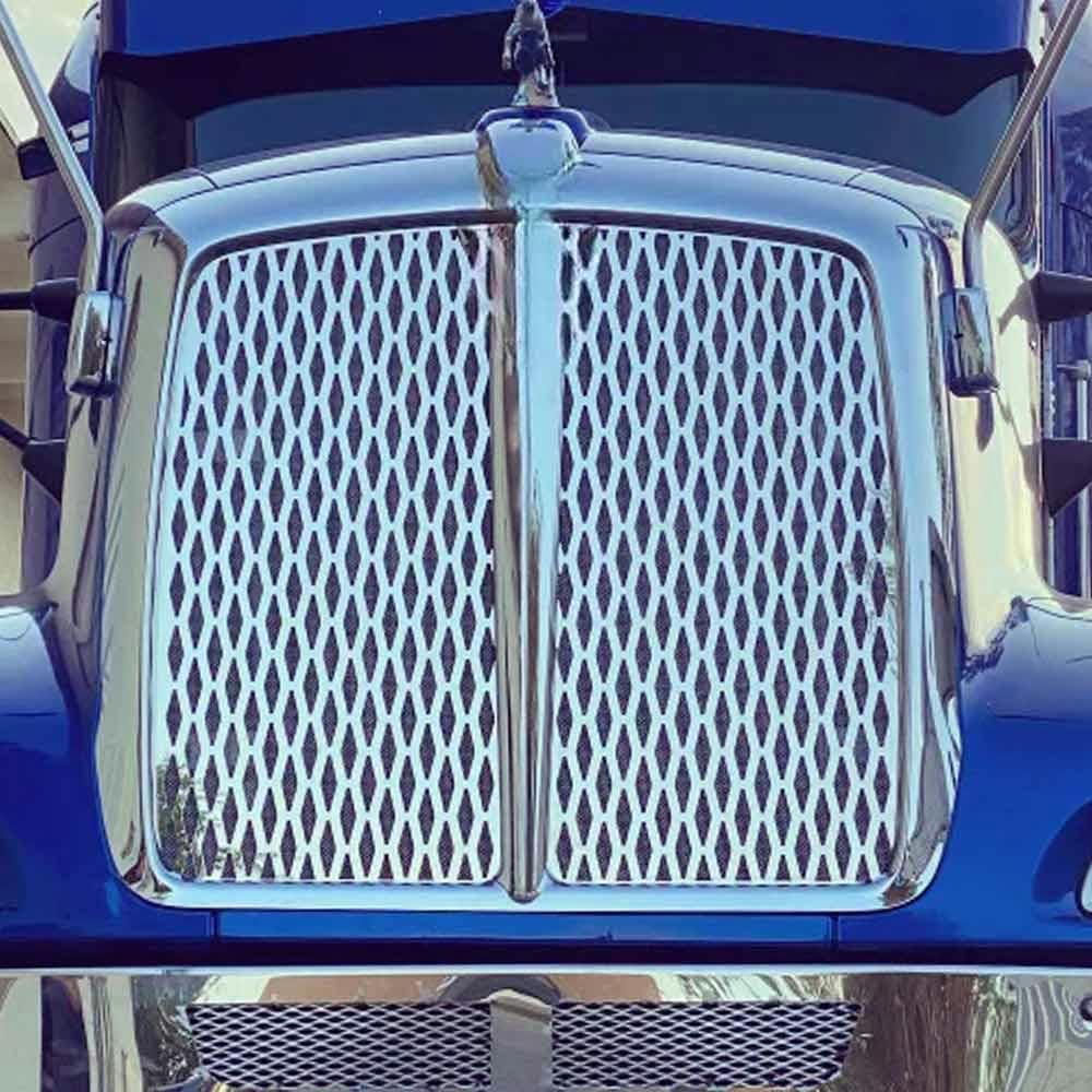 Kenworth T660 Stainless Small Diamond Mesh Grille - Raney's Truck Parts