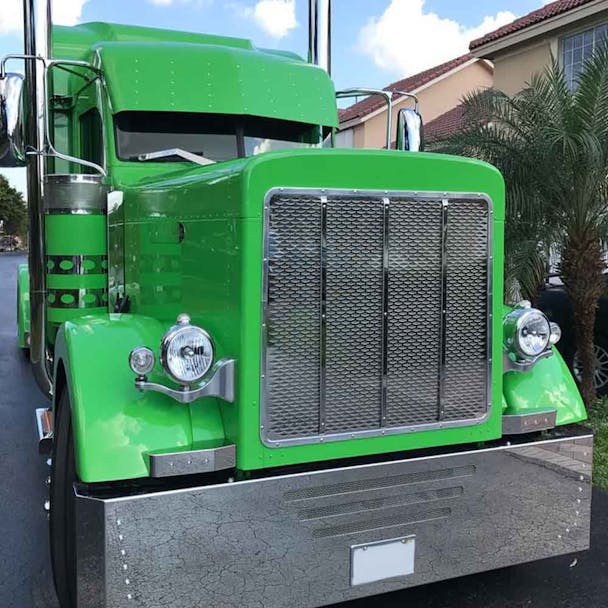 Peterbilt 379 388 389 Miami Style Paintable Drop Visor - Raney's Truck ...