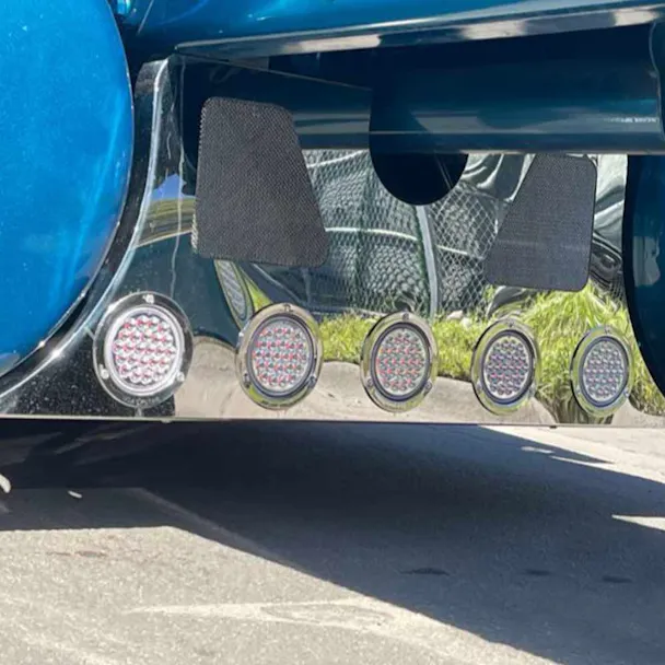 Kenworth Stainless Steel Fuel Tank Extension Panel With 4" Light Holes ...