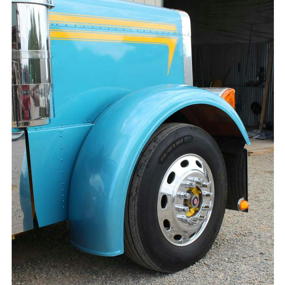 Talladega Fiberglass Peterbilt 379 359 Front Fenders With 3.5" Lip