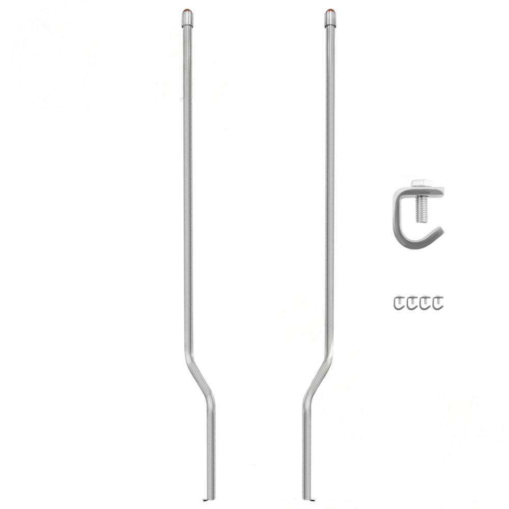 49" Stainless Steel LED Dome Lens Bumper Guides - Raney's Truck Parts