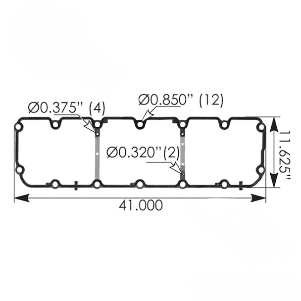 Caterpillar | C15 | Rocker Cover Isolation Seal | 3044925 | 2837710