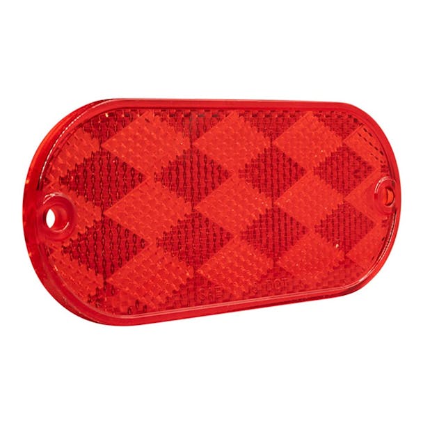 4" x 2" Oval Red Quick Mount Reflector 20 Pack | Raney's